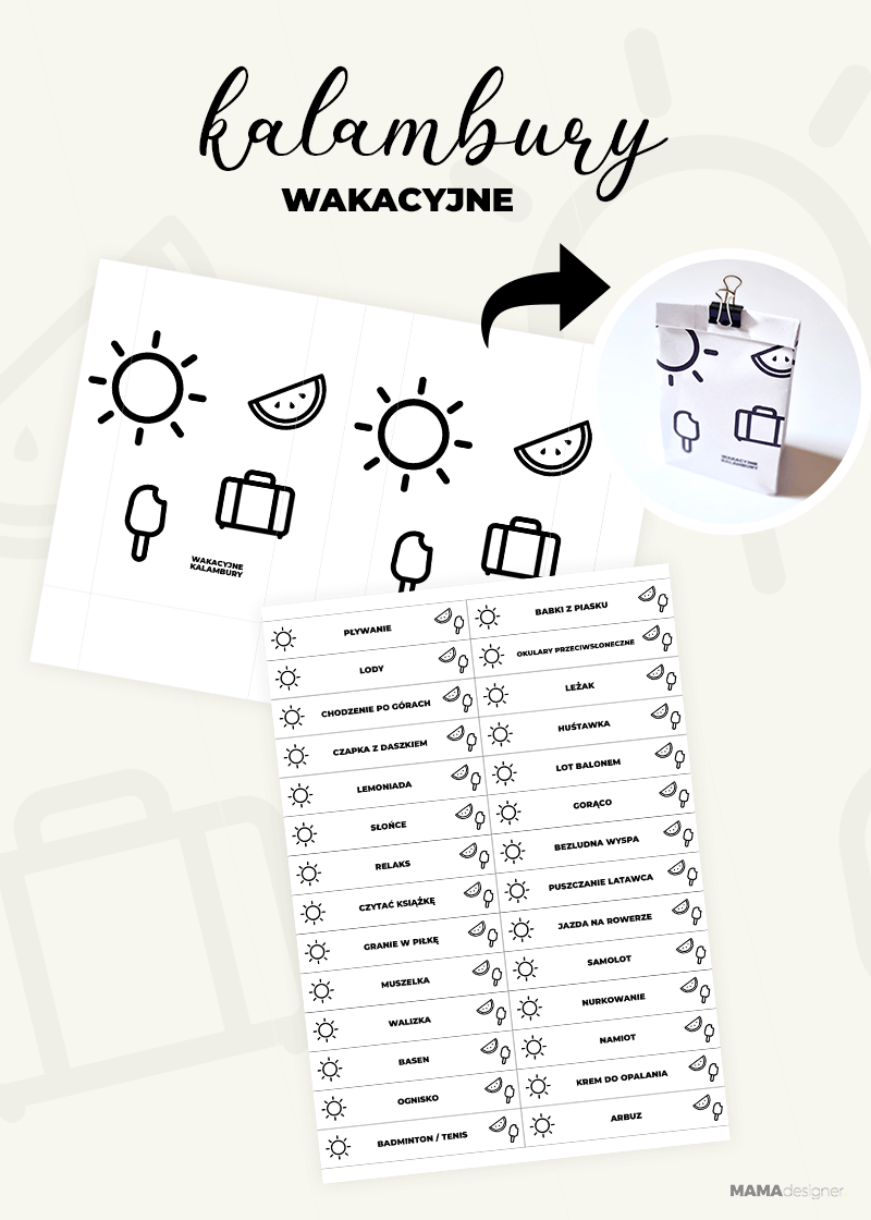Wakacyjne kalambury - MamaDesigner.pl
